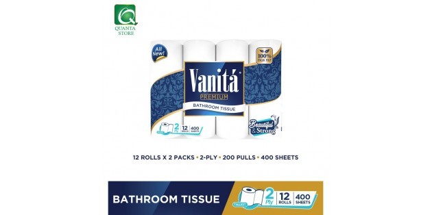 Vanita Bathroom Tissue 2 Ply 12 Rolls