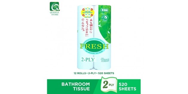 Fresh Bathroom Tissue Jumbo Pack 2 Ply 12 Rolls
