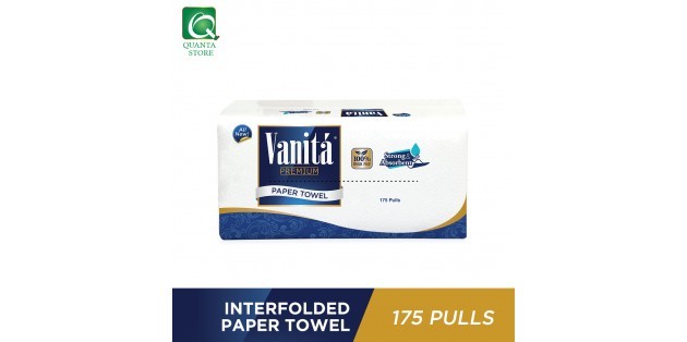 Vanita Interfolded Paper Towel 1 Ply 175 Pulls