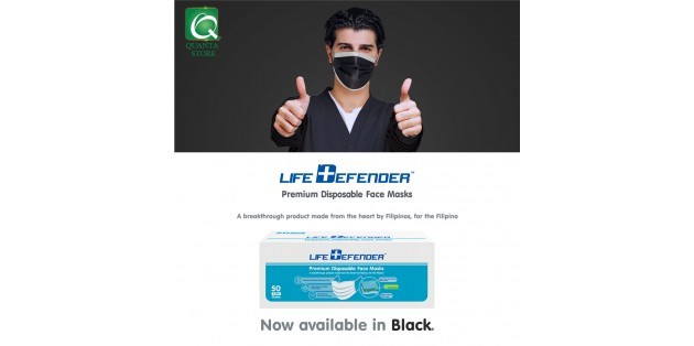 Life Defender Disposable Face Masks 50s - BLACK