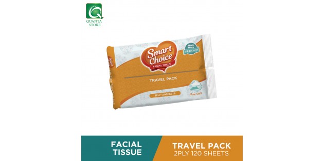 Smart Choice Facial Tissue Travel Pack 2Ply 60Pulls 120s