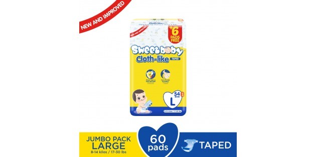 Sweet Baby Regular Jumbo Pack Large 54 + 6 Pads