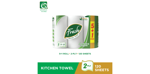 Fresh Premium Eco-pulp Kitchen Towel 2PLY 5+1