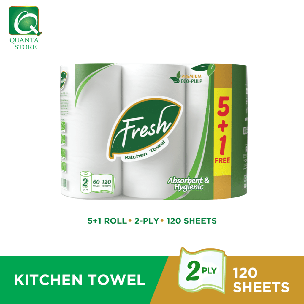 Fresh Premium Eco-pulp Kitchen Towel 2PLY 5+1